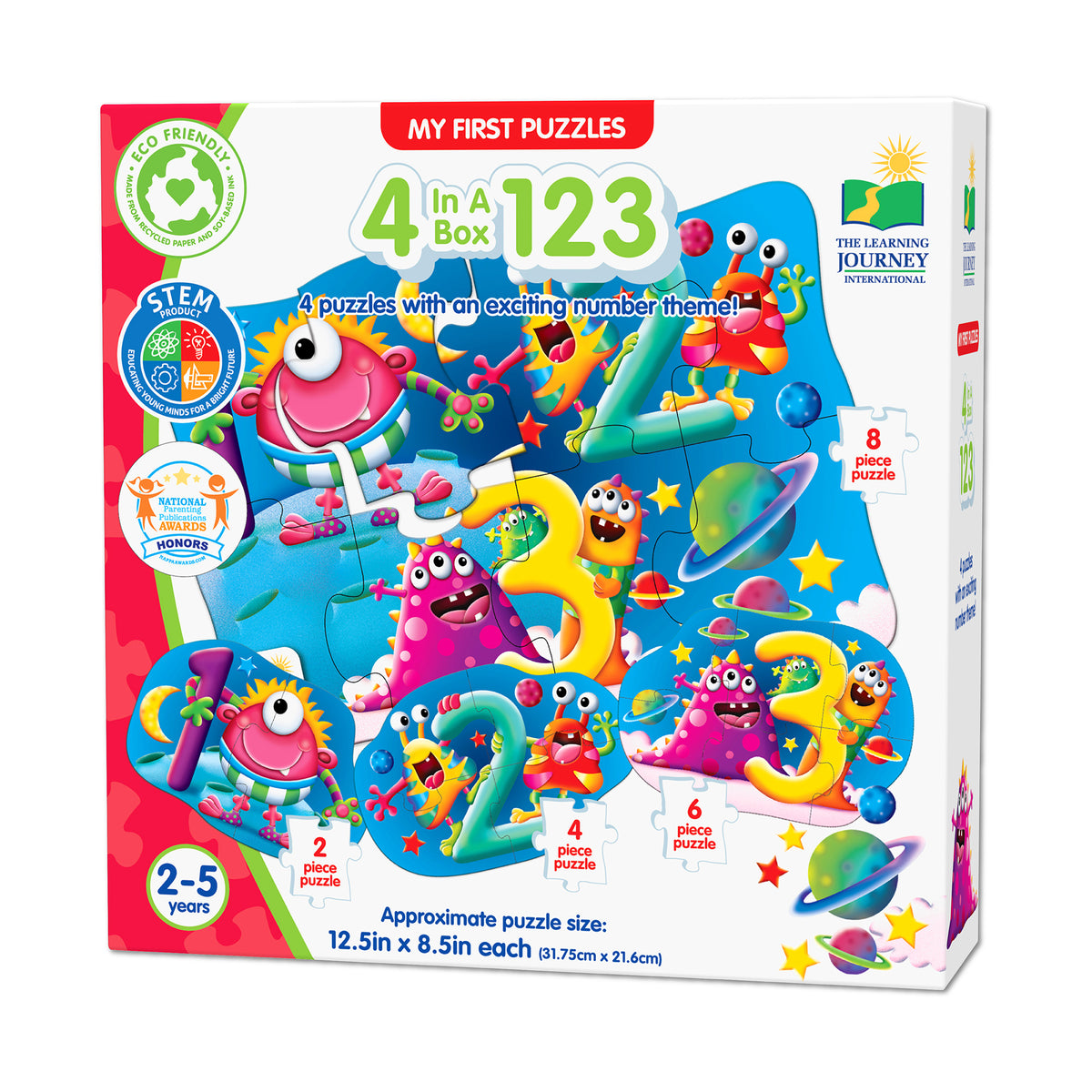 My First Puzzles - 4 In A Box - 123: 20 Pcs | AreYouGame – AreYouGame.com